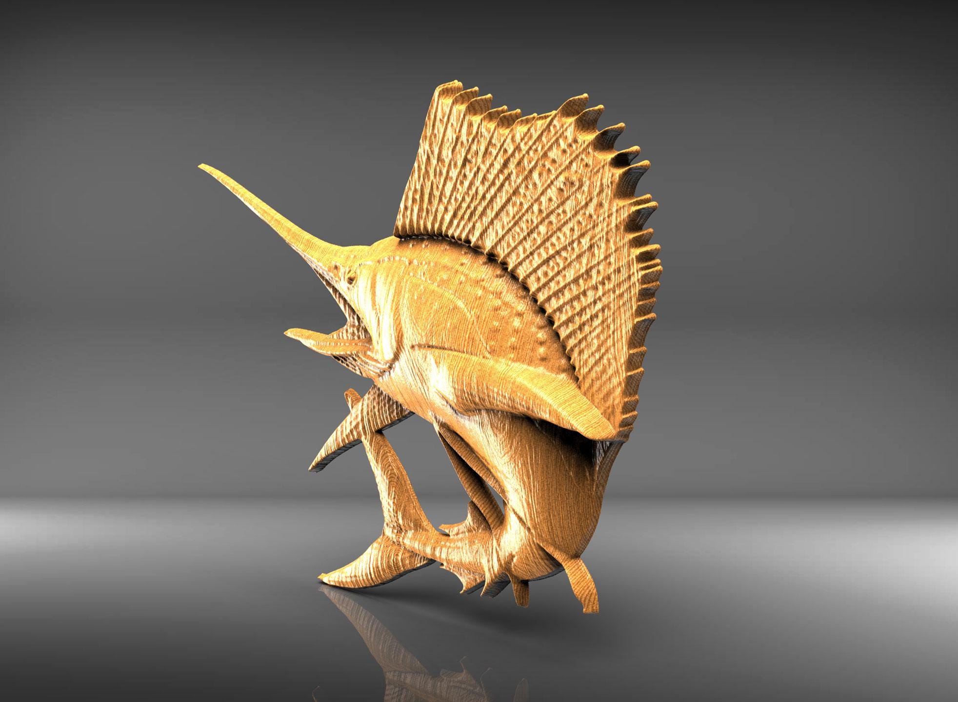 Marlin, Swordfish STL Files Fish Wall Art Decor STL File for Cnc - Etsy