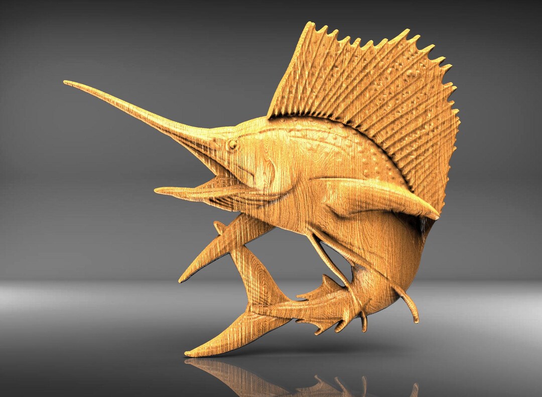 Marlin, Swordfish STL Files Fish Wall Art Decor STL File for Cnc - Etsy
