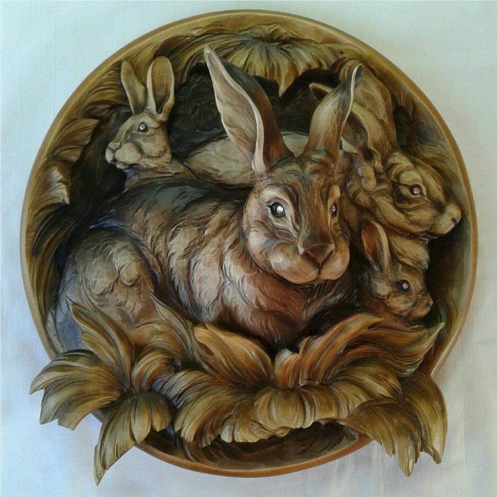 Rabbit Family 3D Relief Model: CNC Carving File (digital Download) - Etsy