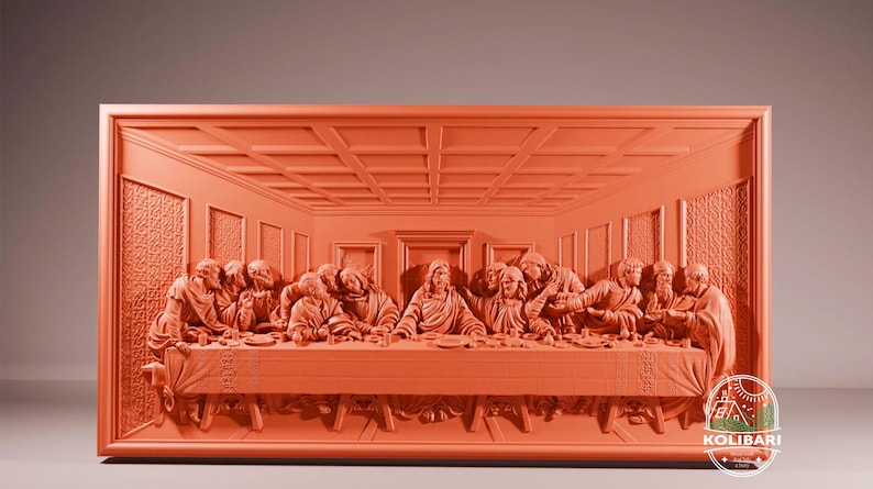 The Last Supper, 3D Model STL Model for CNC Milling and Printing, CNC ...