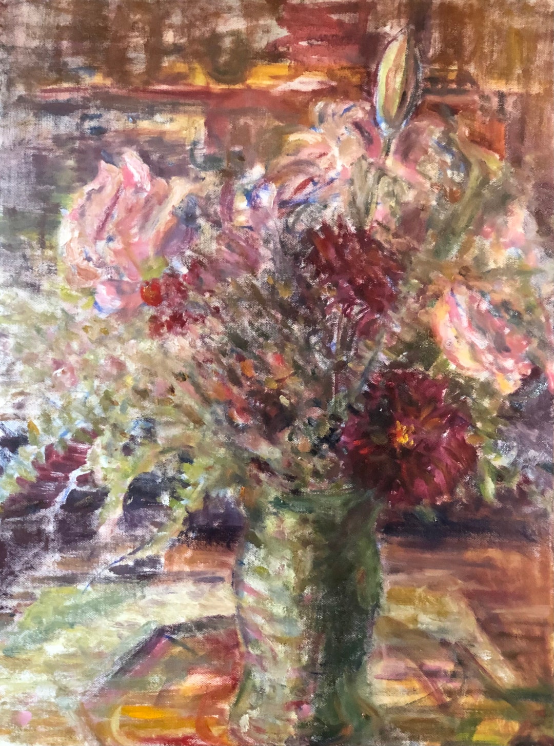 Painted Bouquet, Oil Painting, Canvas, Original Custom Artwork ...