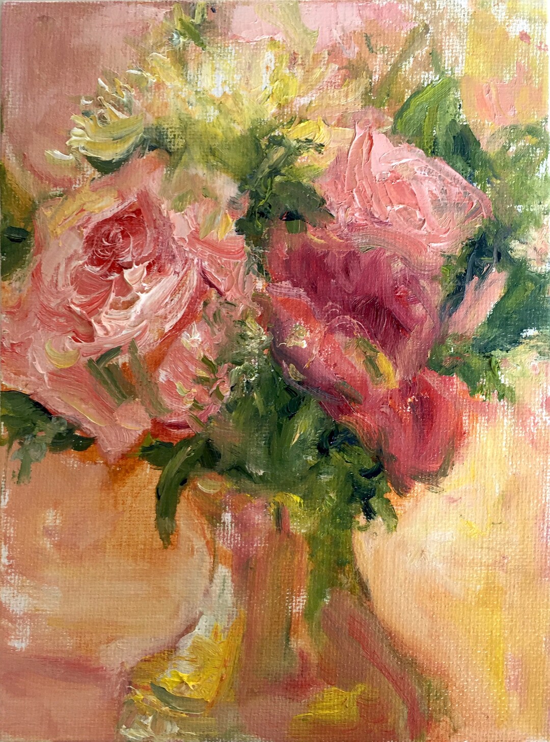 Painted Bouquet, Oil Painting, Canvas, Original Custom Artwork ...