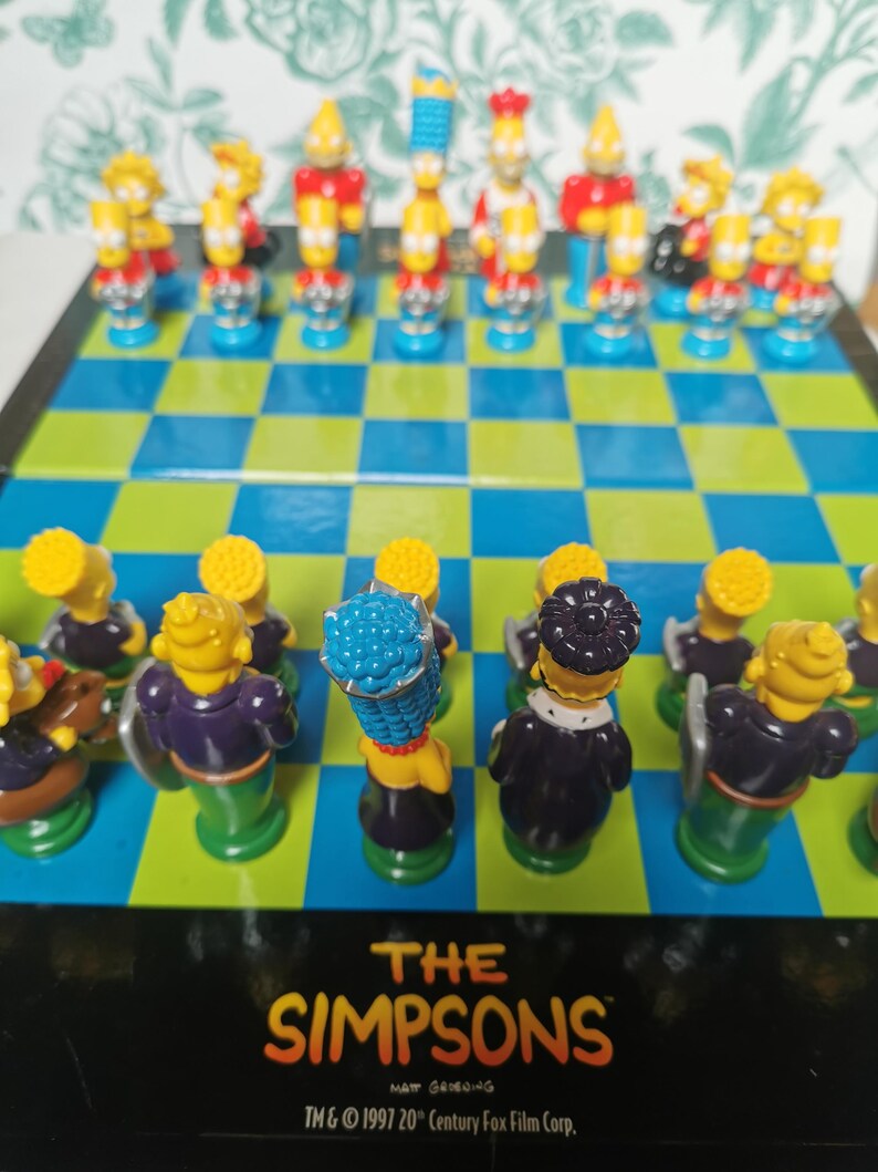 The Simpsons 3D Chess 1997 - Etsy