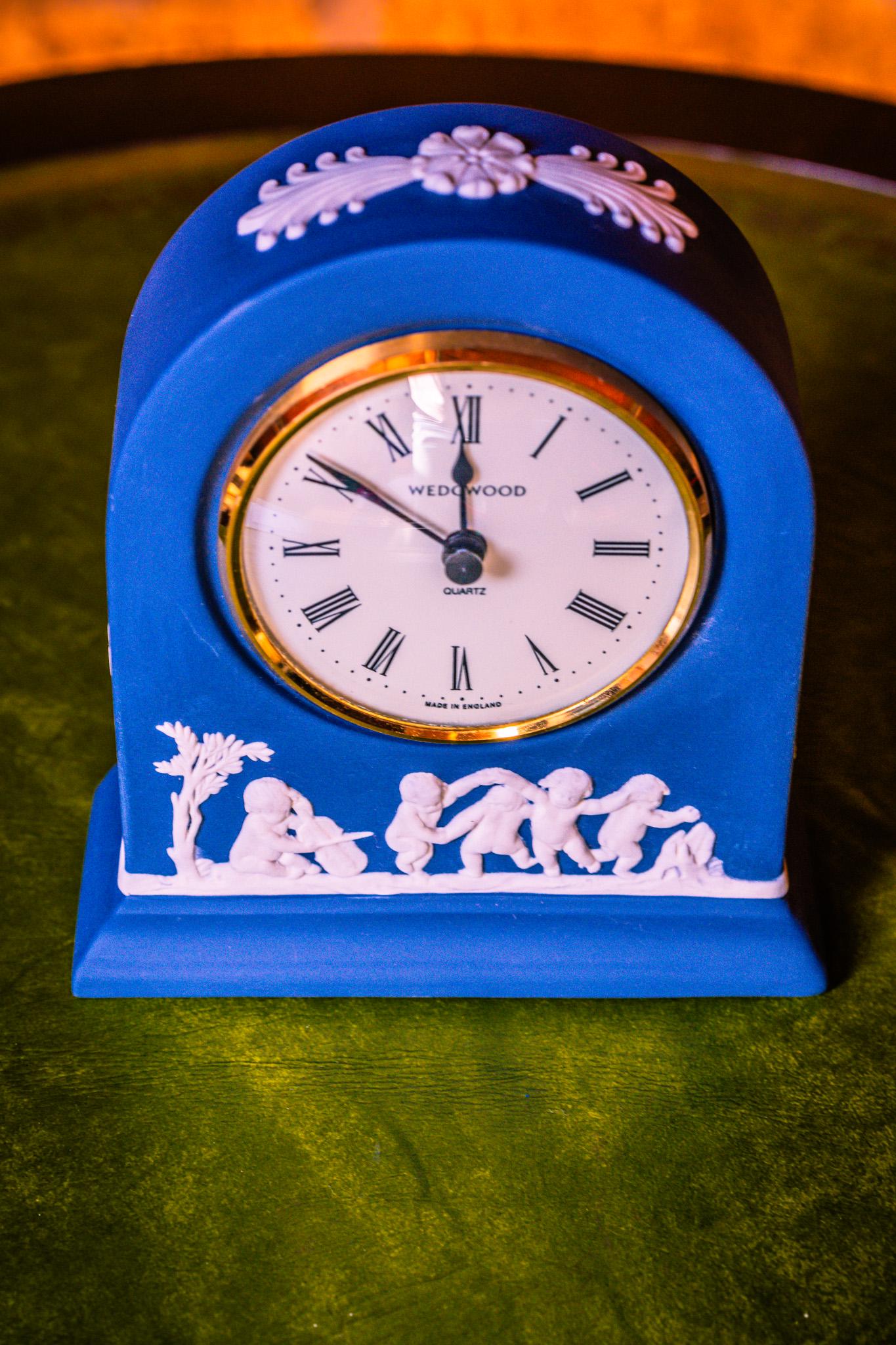 Wedgwood Cobalt Blue Jasperware Desk Clock - Etsy