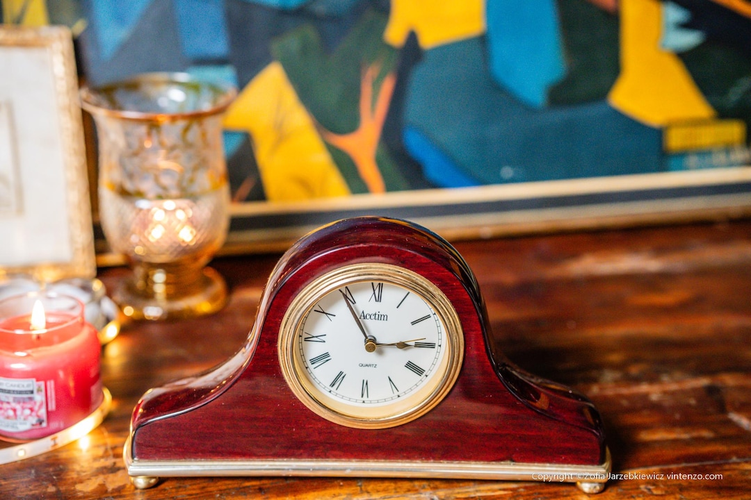Acctim Quartz Movement Wood Mantle Desk/shelf Clock - Etsy