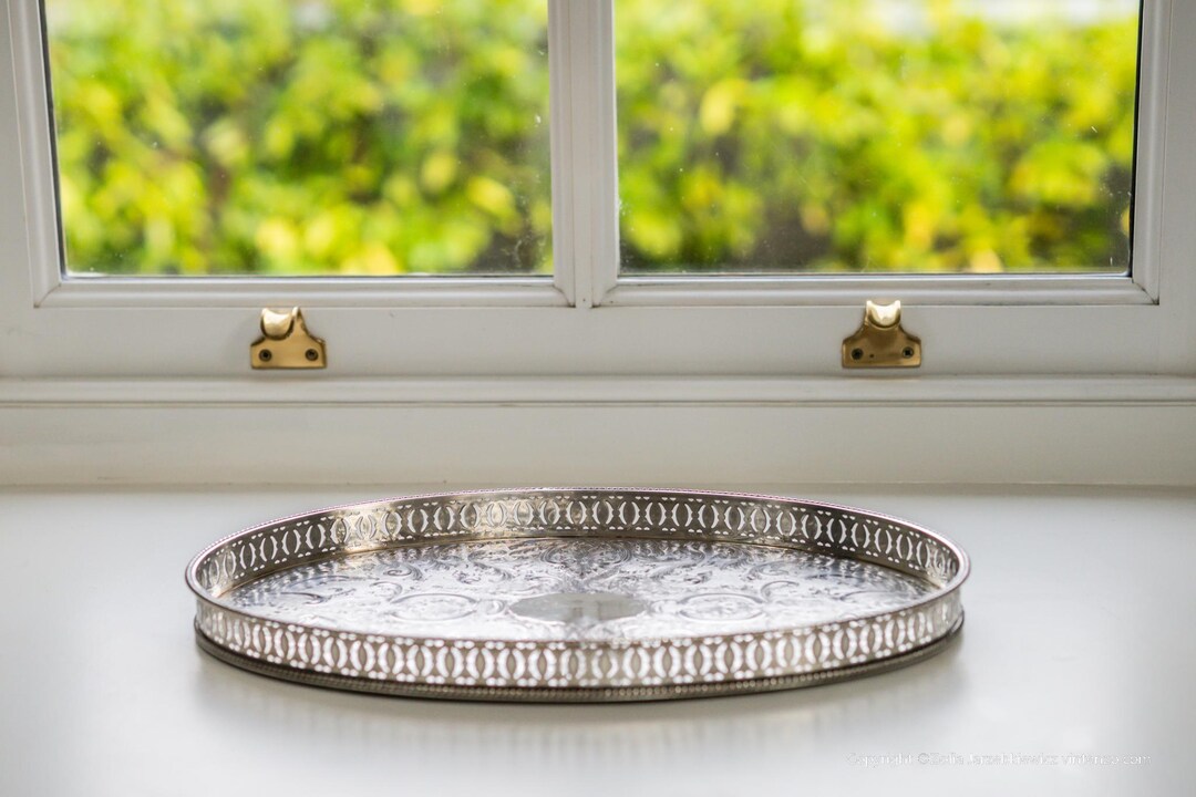 Sheffield Silver Plated on Copper Tray - Etsy