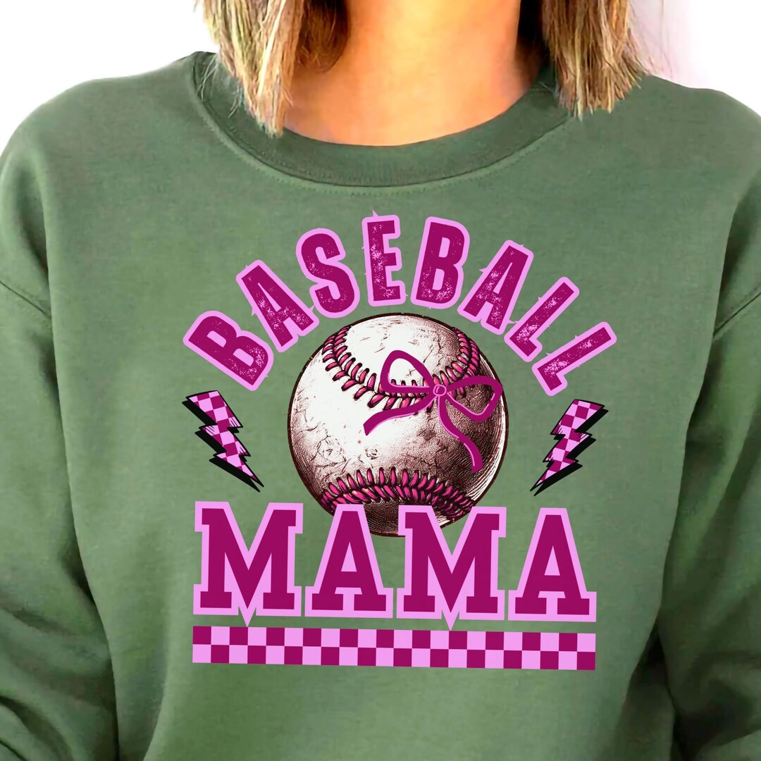 Retro Baseball Mama Clipart | Transparent Background PNG | Sports Mom ...