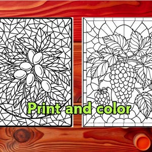 25 Stained Glass Coloring Pages Part 2 PDF Mosaic Coloring Book ...