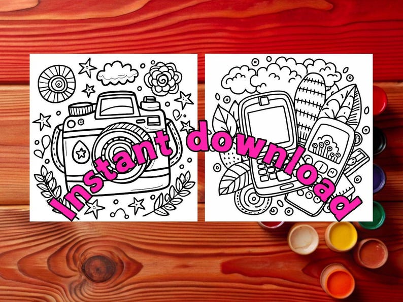 20 Coloring Pages Gadgets and Kids Easy Coloring Sheets for Kids ...