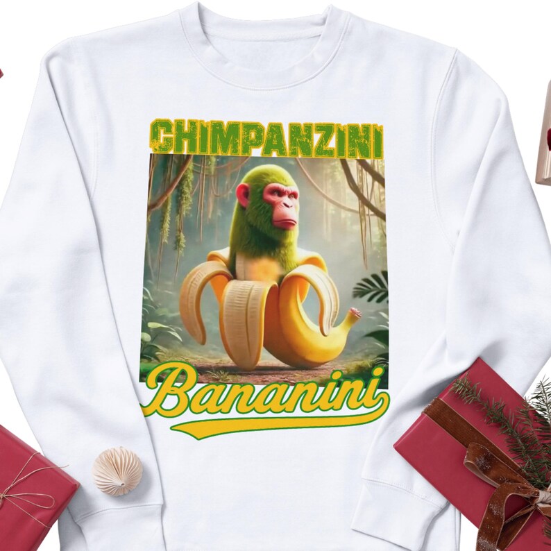 Chimpanzini Bananini PNG | Italian Brainrot Clipart | Meme Art Sublimation | Banana Monkey Viral ...