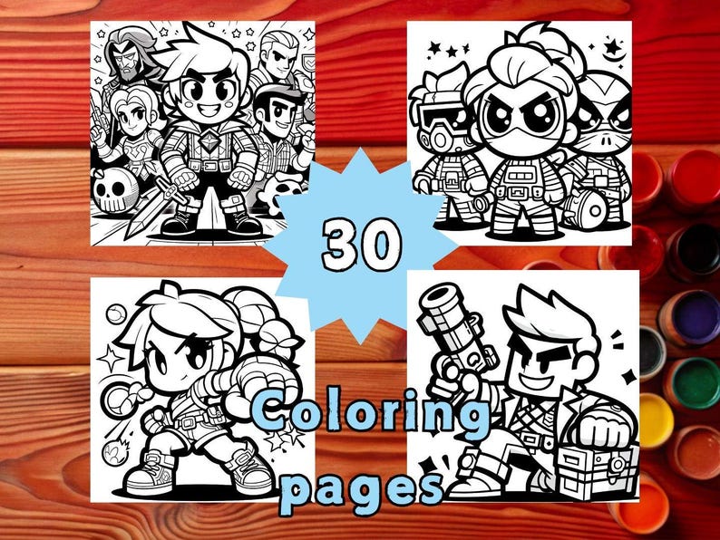 30 UNIQUE Coloring Pages for Kids – Gaming & Fantasy Themes! Instant ...