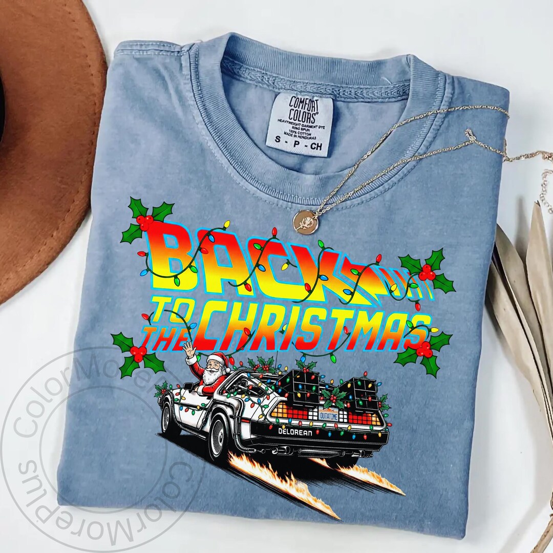 Funny Festive Delorean Clipart | Retro Holiday Car | Inspired Time ...