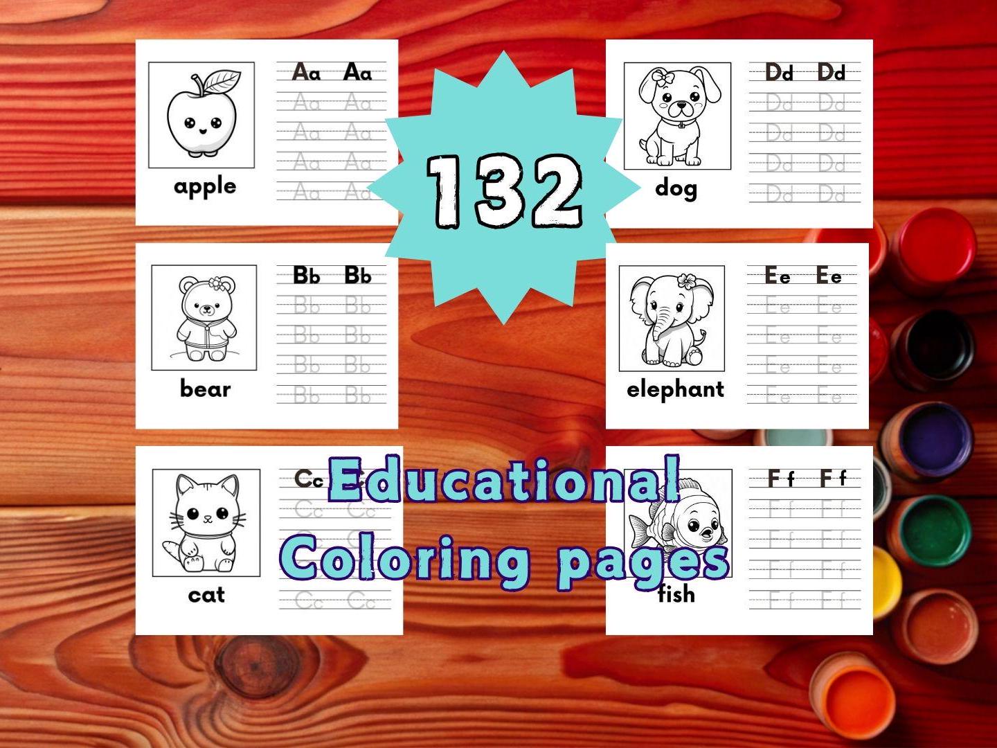 Alphabet Tracing Coloring Pages | Learn & Color | ABC Letter Practice ...