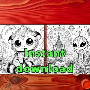 30 Kawaii UFO Coloring Pages for Kids and Adults Cute Aliens Printable ...