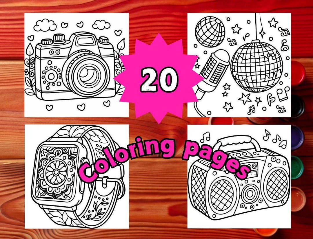 20 Coloring Pages Gadgets and Kids Easy Coloring Sheets for Kids ...
