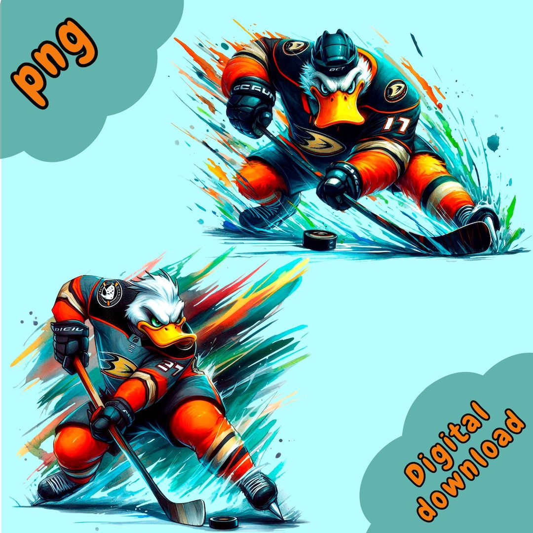 Wild Wing Inspired Hockey Art | Anaheim Ducks Mascot | Transparent ...
