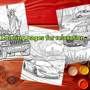 80 Car Coloring Pages Racing Coloring Book Off-road Vehicle Printable ...