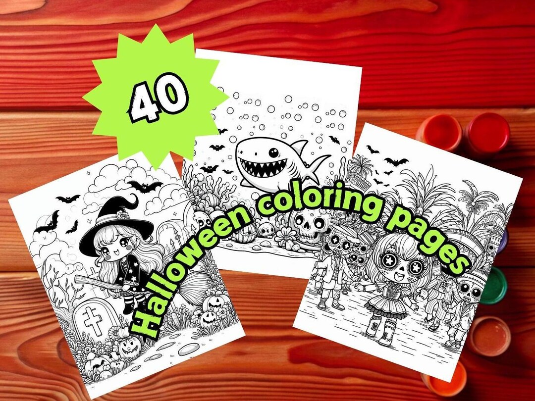 Halloween Coloring Pages Kawaii Monsters Printable Cute Pumpkin and ...