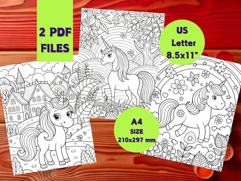 70 Whimsical Unicorn Coloring Pages for Kids | Cute Fantasy Designs ...