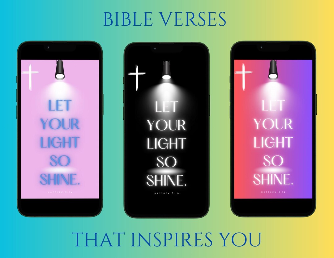 Bible Verse Wallpaper, Bible Wallpaper, 5 Pack, Christian Phone ...