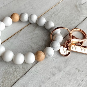 WWJD Beaded Wristlet Keychain, What Would Jesus Do, Stretch Bracelet ...