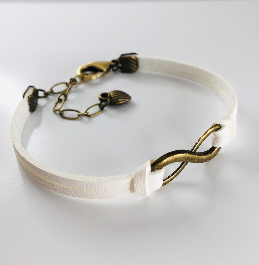 Infinity Leather Friendship Bracelet, Eternal Love Bracelet for Her ...