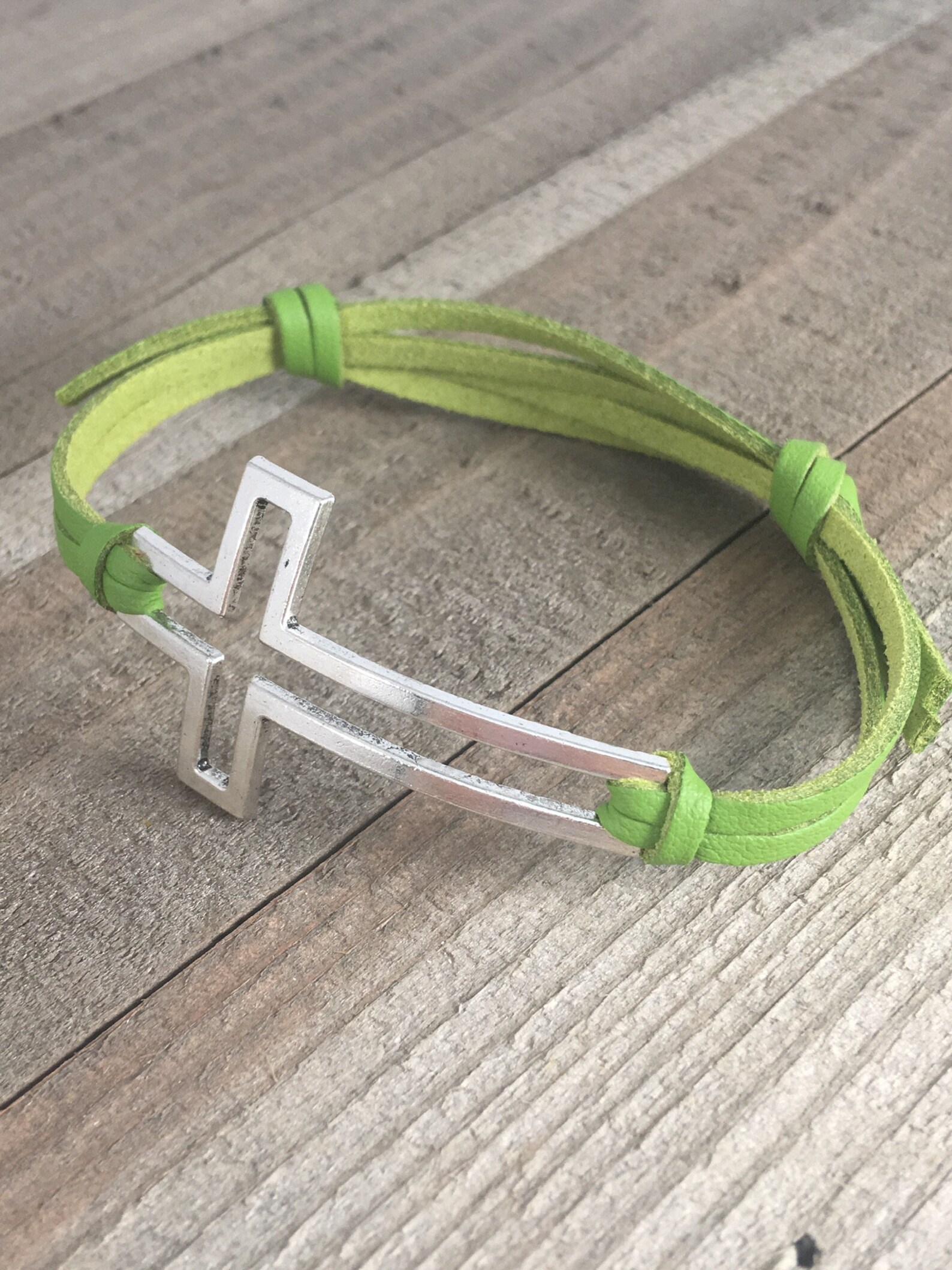 Leather Sideways Cross Friendship Bracelet Confirmation Gift - Etsy