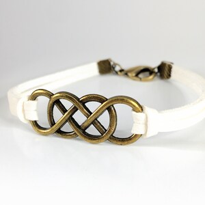 Double Infinity Leather Bracelet, Unisex Double Infinity Bracelet ...