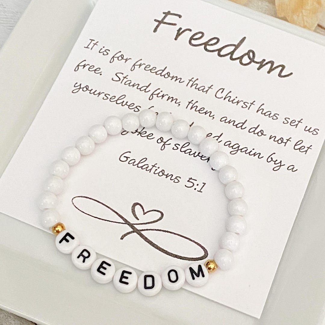 Freedom Bracelet, Religious Scripture Jewelry Gift - Etsy