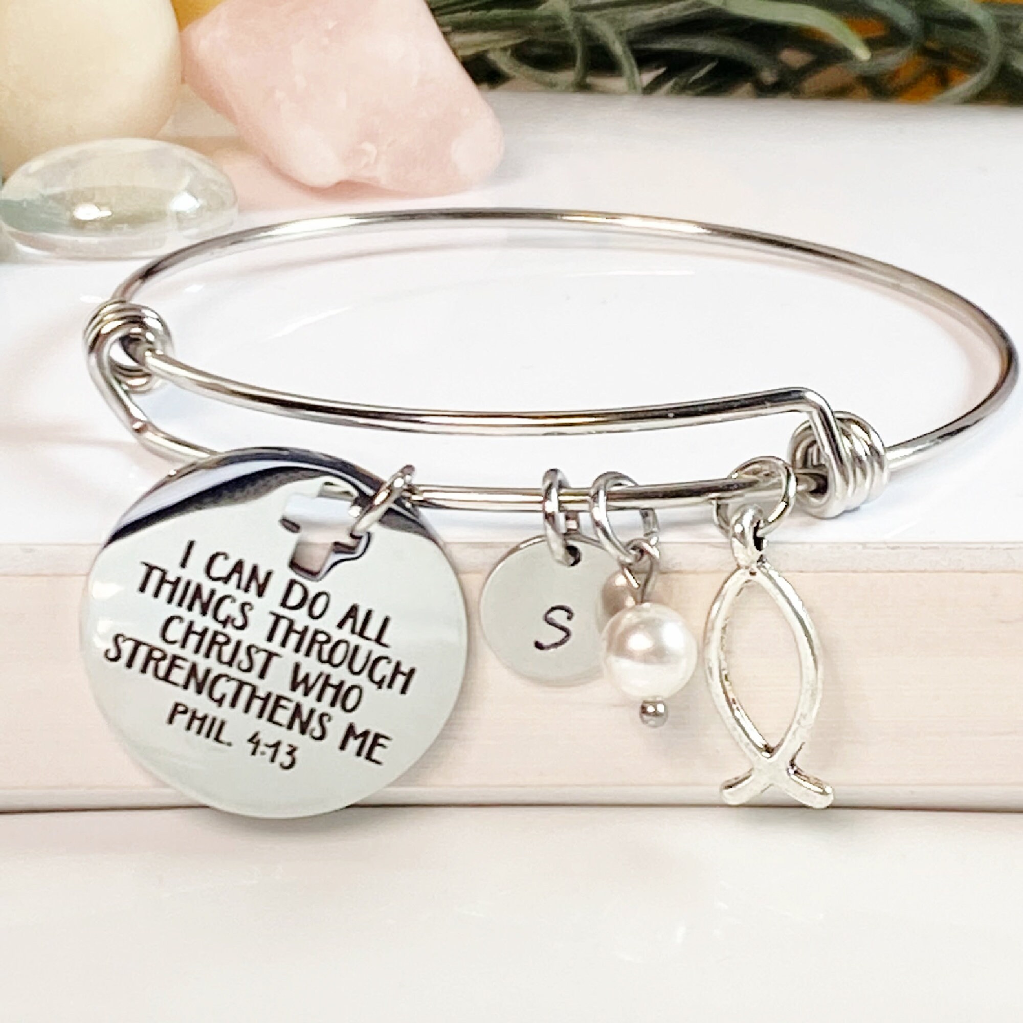 Bible Scripture Bangle Bracelet - Etsy