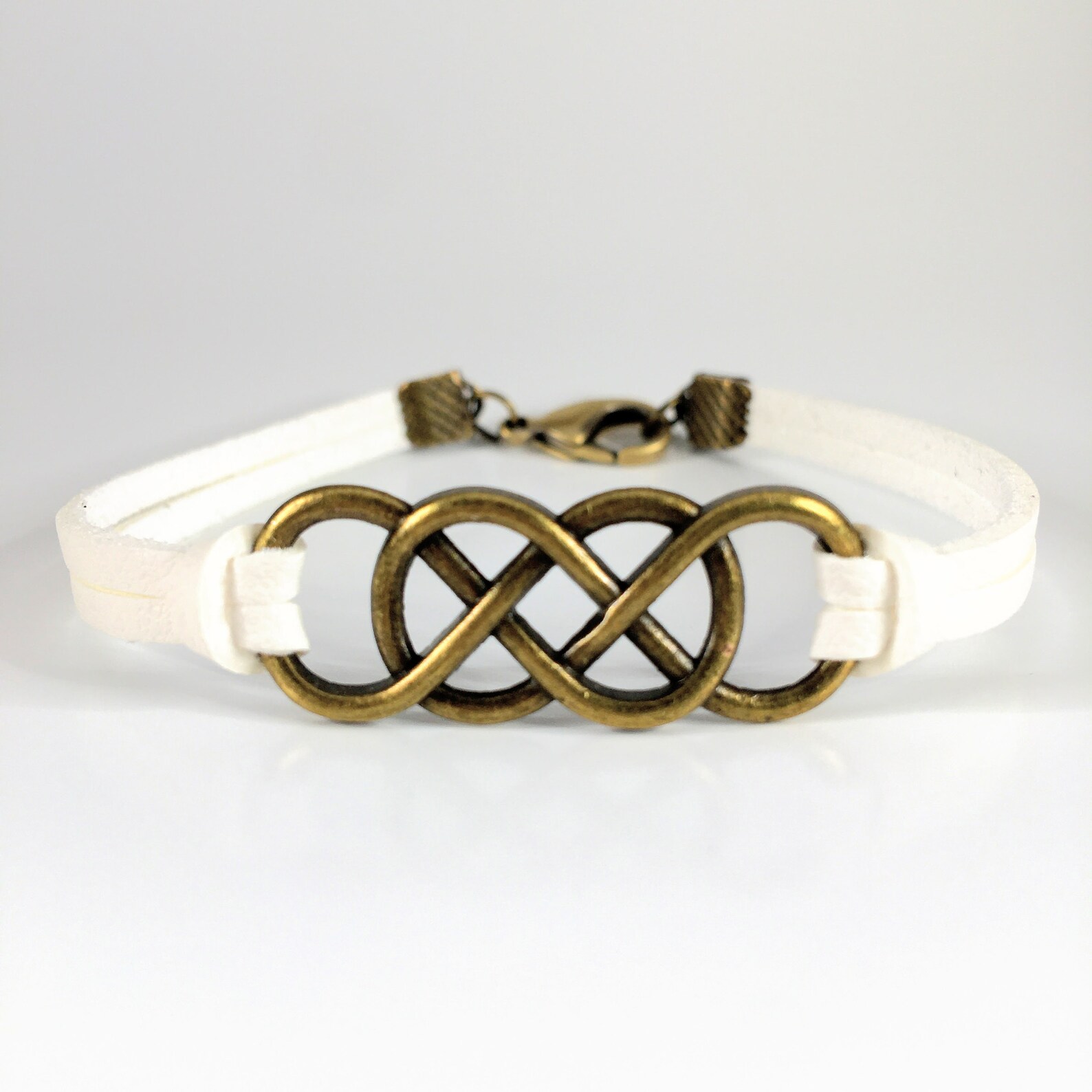 Double Infinity Leather Bracelet Unisex Double Infinity - Etsy