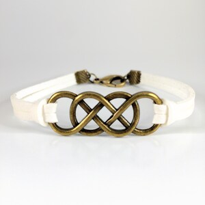 Double Infinity Leather Bracelet, Unisex Double Infinity Bracelet ...