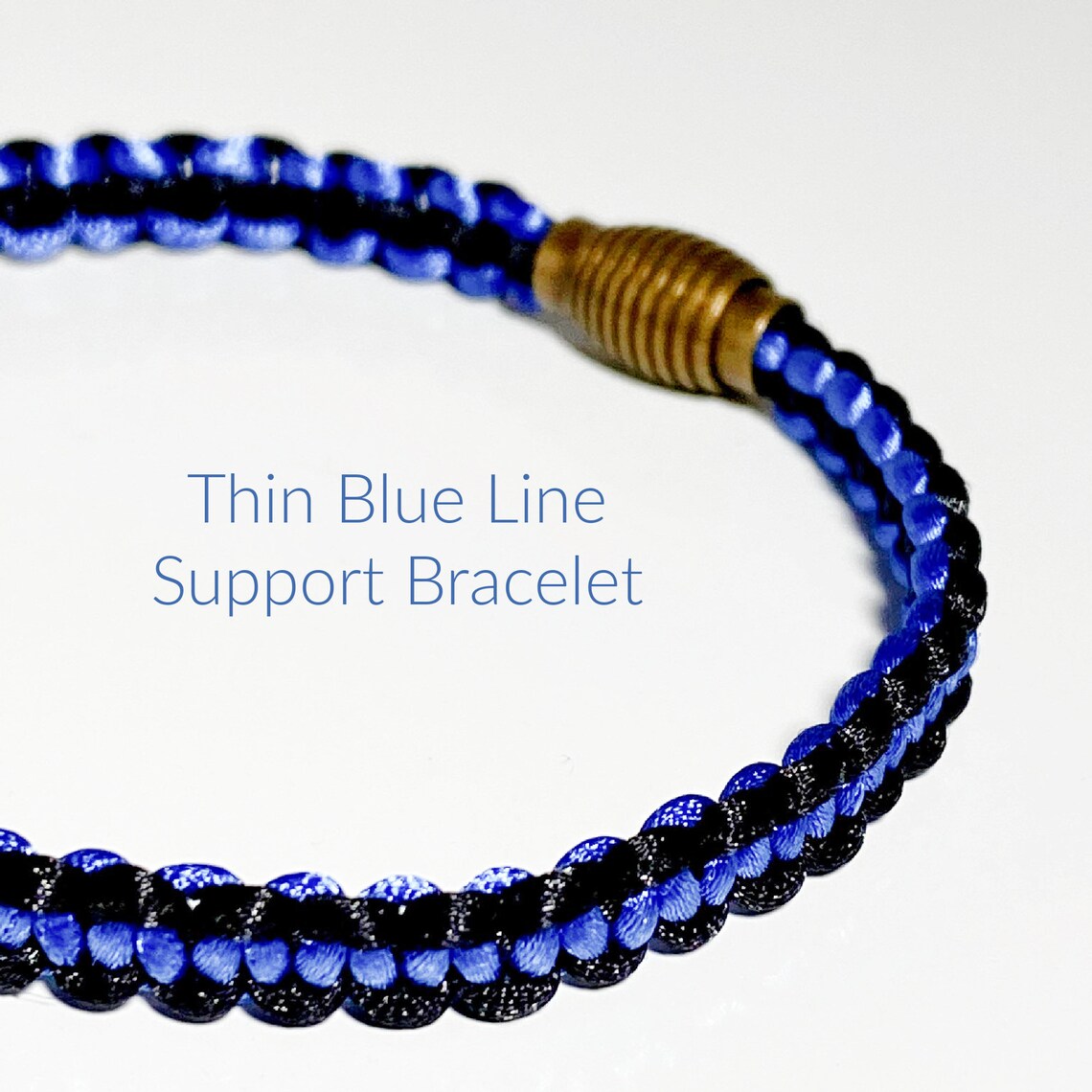 Thin Blue Line Bracelet Back the Blue Bracelet Police - Etsy