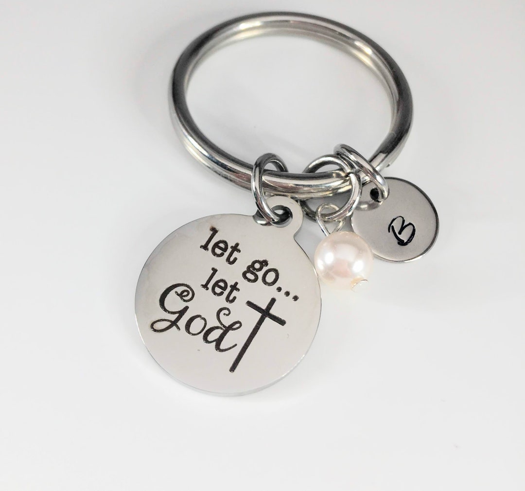 Let Go Let God Personalized Keychain * Christian Keychain * Religious ...