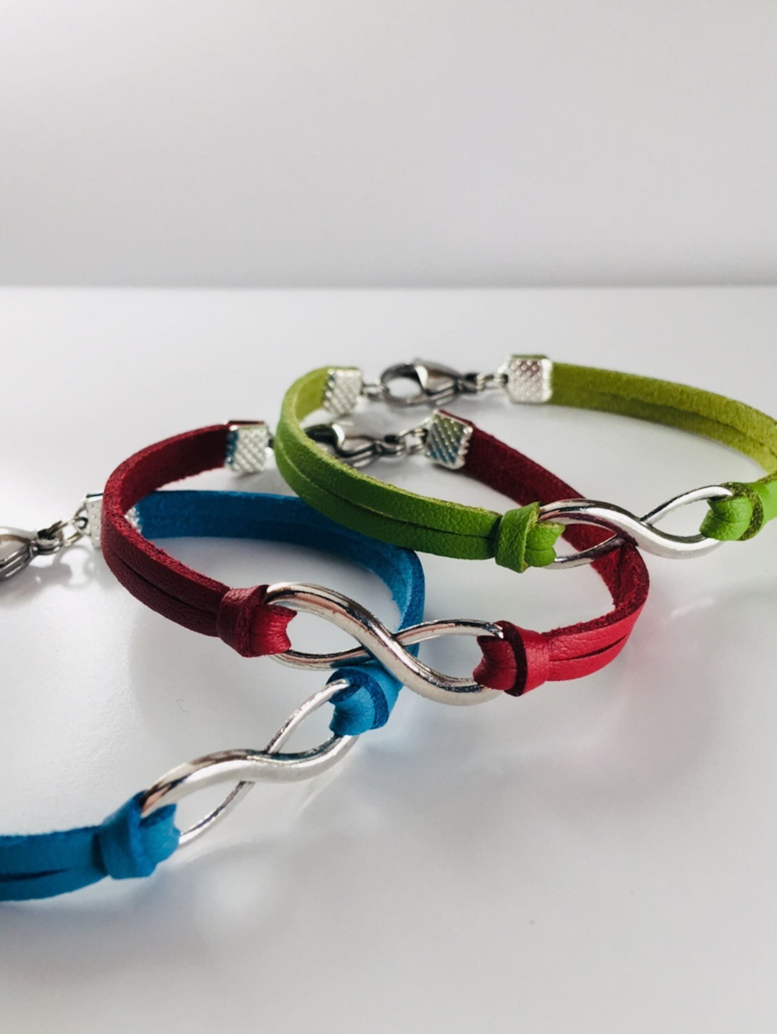 Infinity Bracelet Leather Infinity Bracelet Friendship - Etsy
