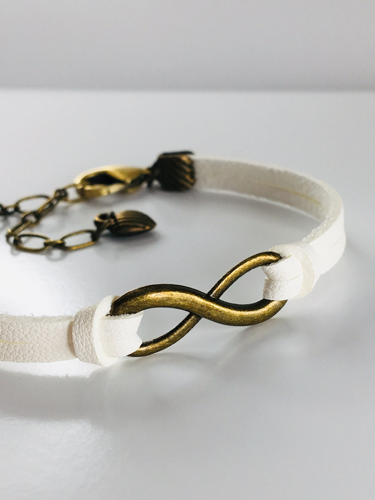 Infinity leather friendship bracelet Eternal love bracelet | Etsy