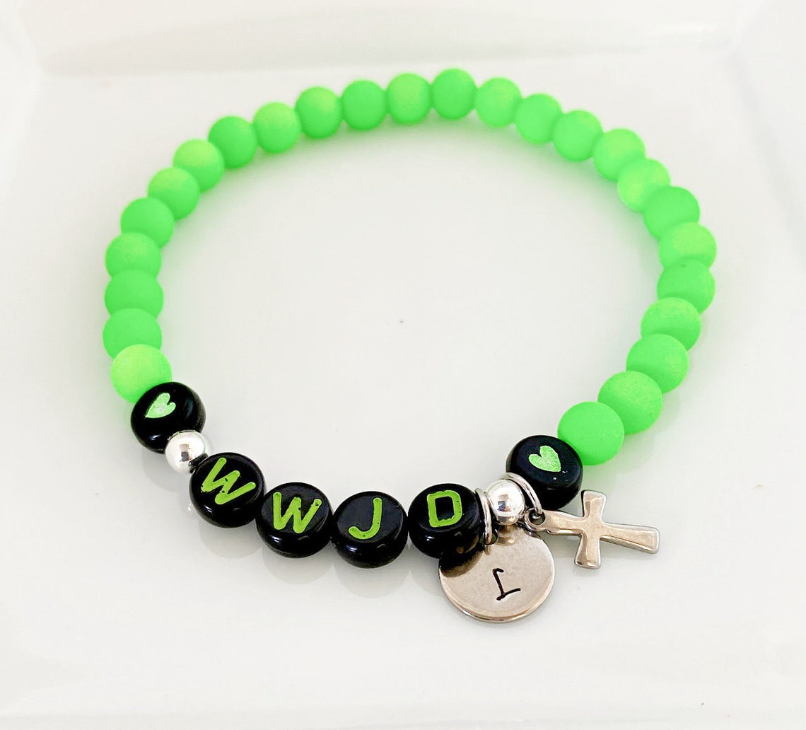 What Would Jesus Do Beaded Bracelet WWJD Bracelet - Etsy