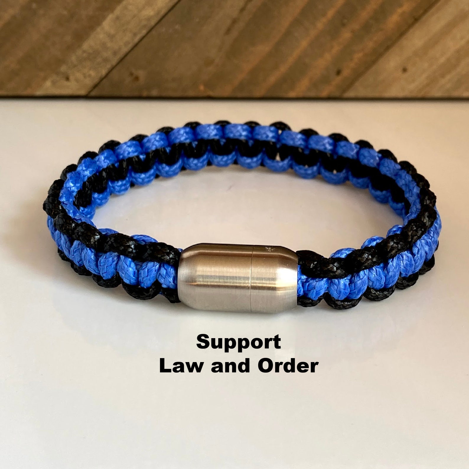 Thin Blue Line Bracelet Back the Blue Bracelet Police - Etsy