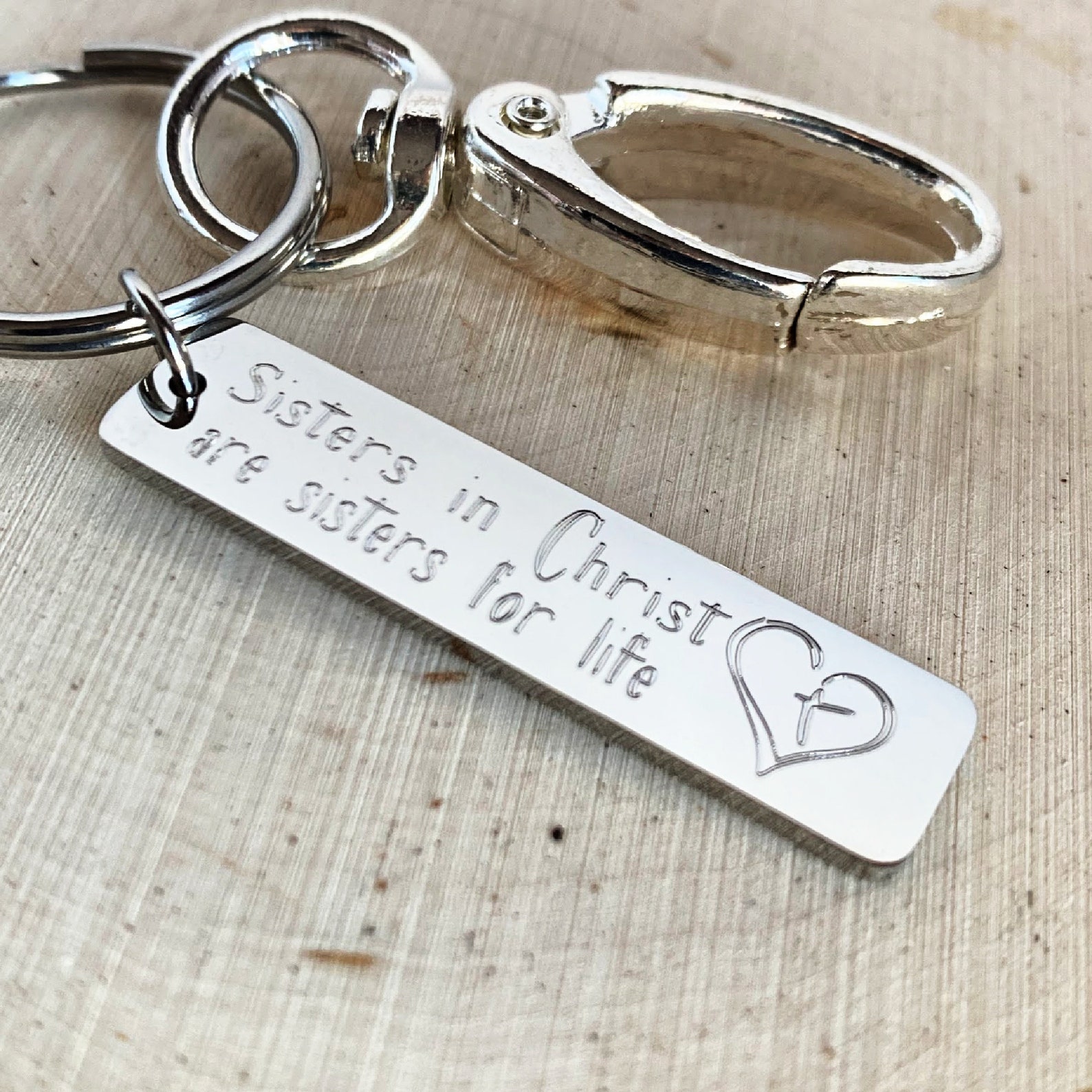 Sisters in Christ Keychain, Religious Gift, Personalized Keychain - Etsy