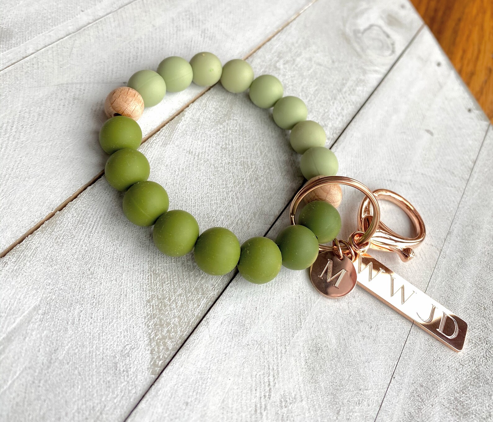 WWJD Beaded Wristlet Keychain What Would Jesus Do Stretch - Etsy