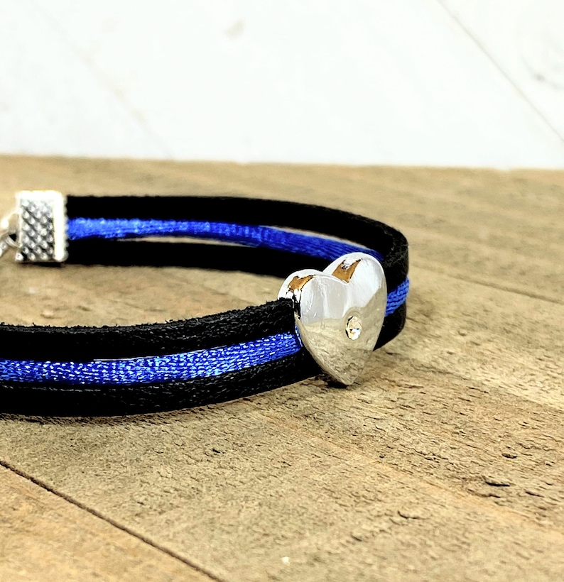 Thin Blue Line Bracelet Back the Blue Bracelet Police - Etsy
