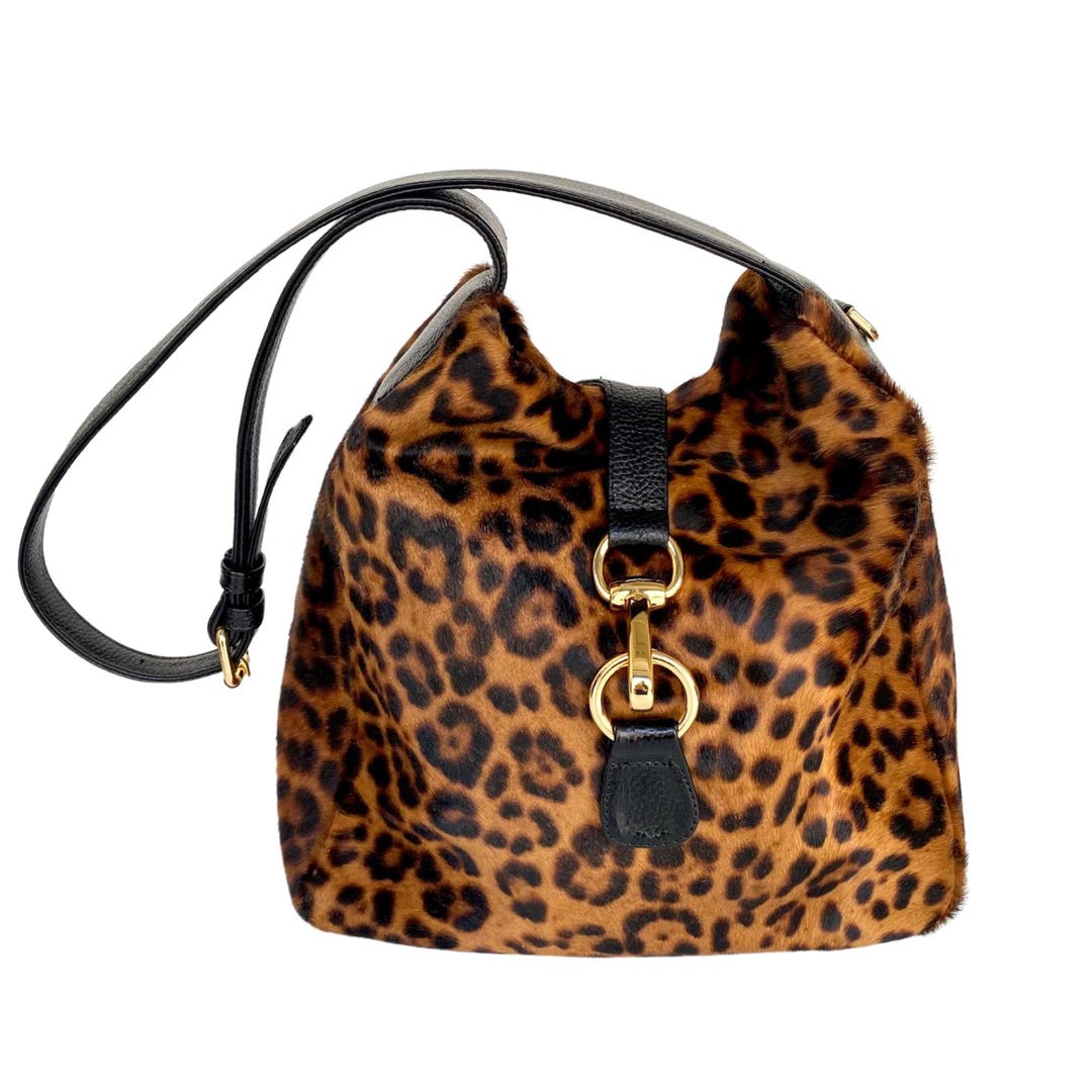 Handmade Leopard Print Calf Fur Shoulder Bag - Etsy