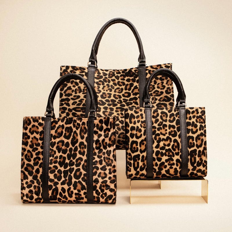 Fur Leopard Print Handbags - Etsy