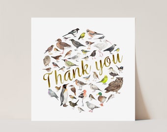 Bird Thank You - Etsy