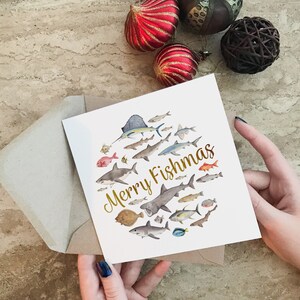 Merry Fishmas Fish Christmas Card - Etsy UK