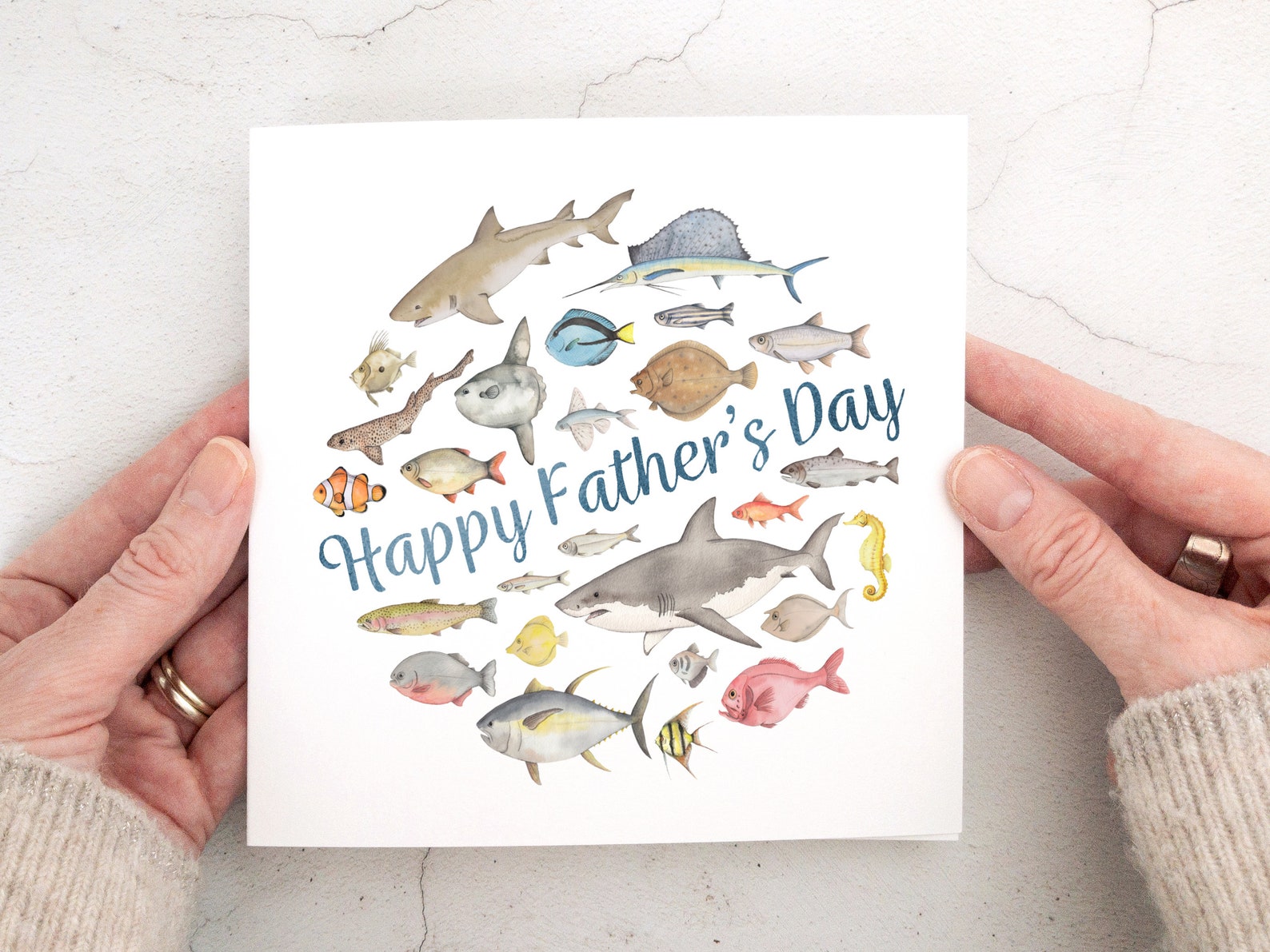 Father's Day Fish Card - Etsy