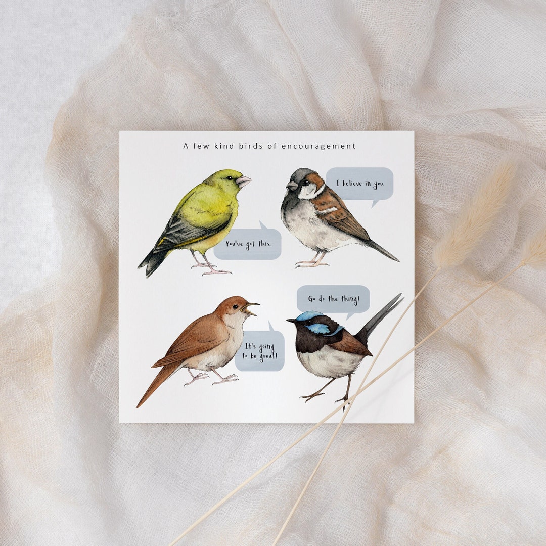 Motivational Card - Birds of Encouragement - Etsy