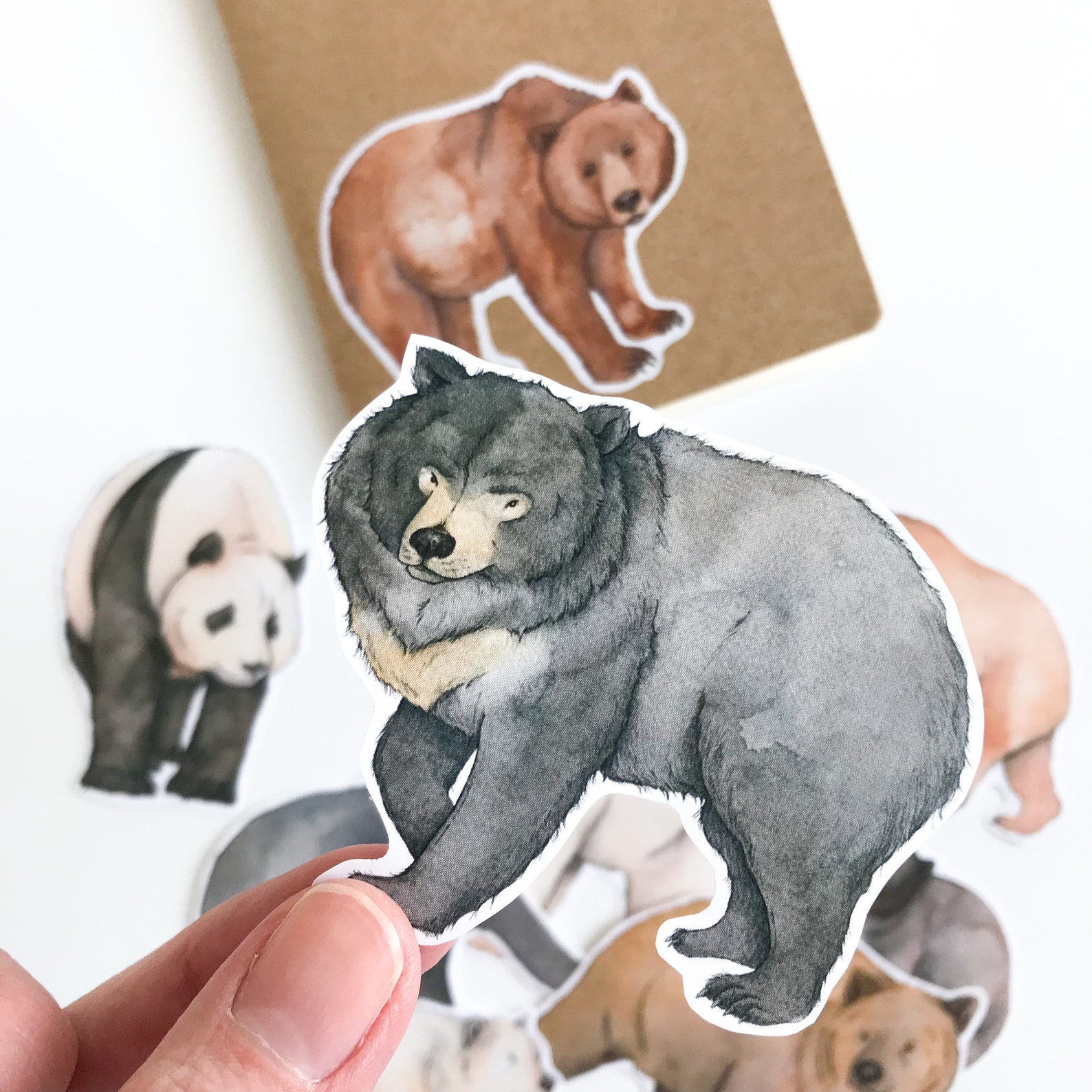 Bear Sticker Set - Etsy UK