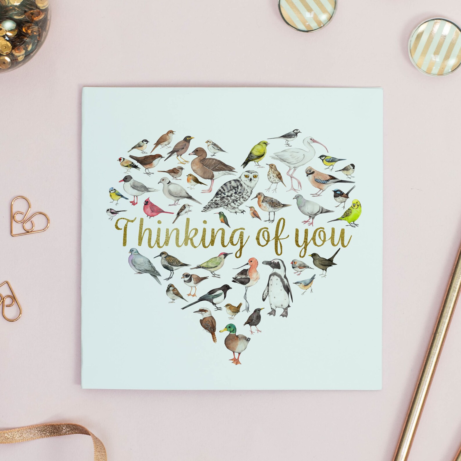 Bird Greetings Card Thinking of You - Etsy