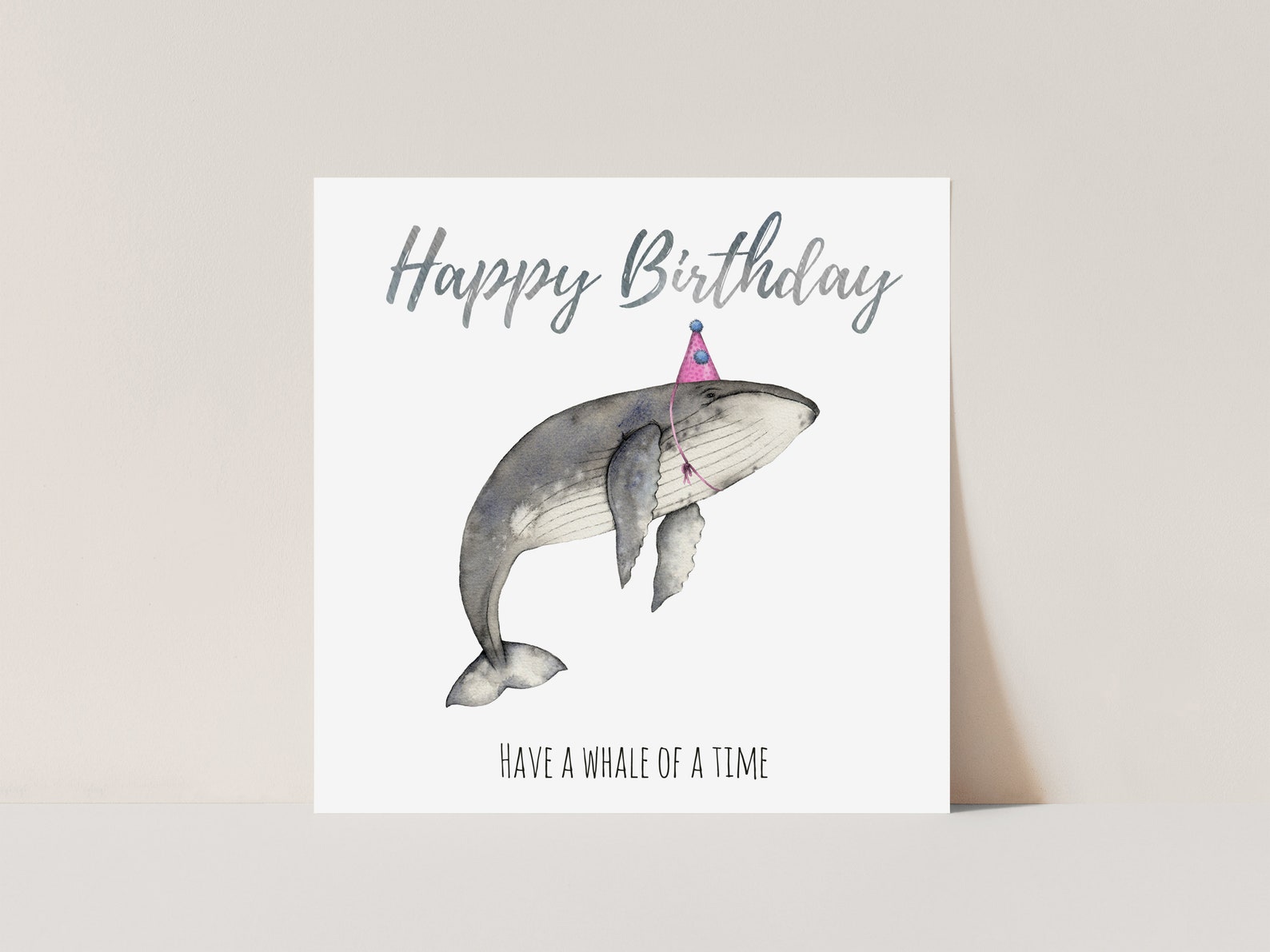 Whale Birthday Card - Etsy